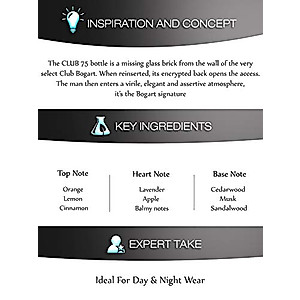 Jacques Bogart Club 75 for Men Eau de Toilette Spray, 3.33 Ounce