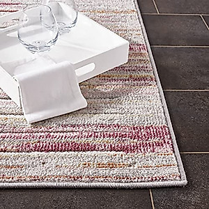 Safavieh Cabana Collection Area Rug - 5'3" x 7'6", Rust & Ivory, Non-Shedding & Easy Care, Indoor/Outdoor & Washable-Ideal for Patio, Backyard, Mudroom (CBN502P)