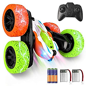 REAPP Remote Control Car for Kids, 2.4 GHz 4WD RC Stunt Car with Headlights