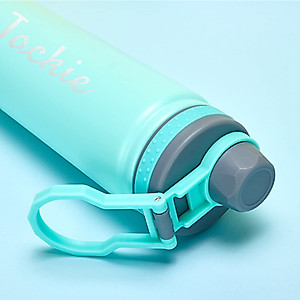 KEAECIZ Personalized Water Bottle Engraved Your Name, Custom 18oz Stainless Steel Sports Bottle with Spout Lid, Perfect for the gym and office/Outdoors Insulated Water Bottle