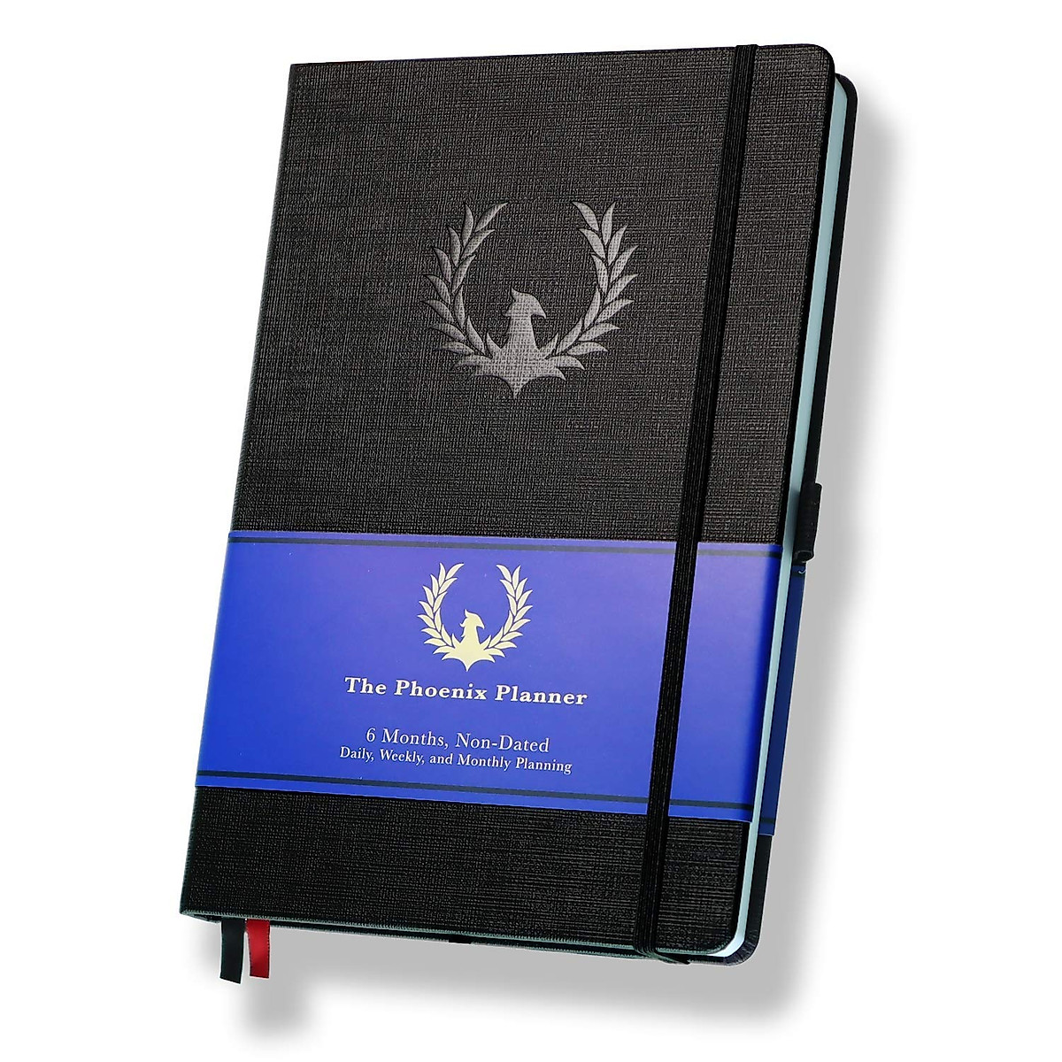 The Phoenix Planner - Best Daily Calendar and Agenda for Goal Setting, Boost Happiness and Productivity - Gratitude Journal, Habit Tracker, Quarterly Business Planner - 6 Months, Undated (Charcoal)