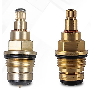 WEISUYUUS Faucet Cartridge Brass Slow Opening Spool Tap Valves Spool Faucet Hot and Cold Water Spool Tap Valves Cores Faucet Parts