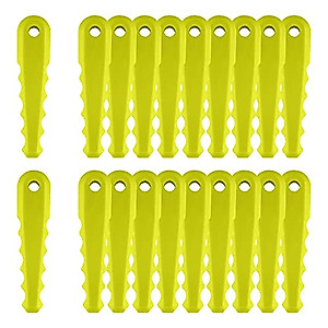 FourShow 20Pcs AC052N1FB Serrated Blade Replacement Compatible with Ryobi 2-in-1 Fixed Line and Bladed Head AC052N1, Accessories for Ryobi 18V 2-in-1 Pivoting Auto Feed String Trimmer