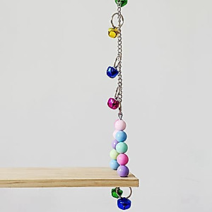 Chicken Swing Toys Chicken Stand Perch Toy Handmade Bird Swing Toy for Poultry Run Rooster Hens Chicks Pet Parrots