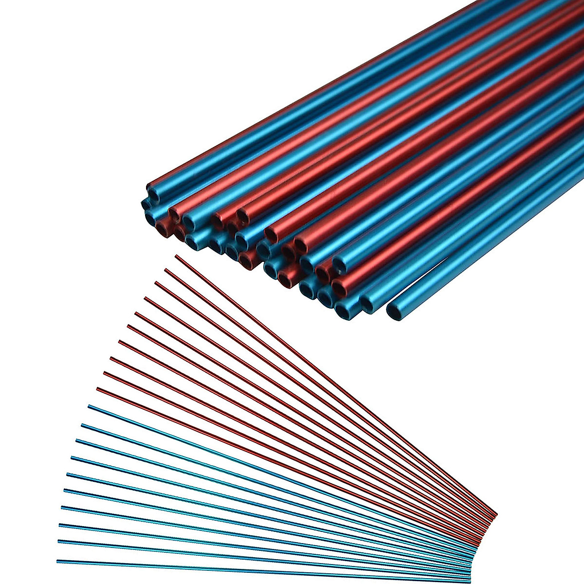 AMEYXGS 30Inch Archery Aluminum Arrow Shaft Spine 500 DIY Hunting Arrow Shaft for Compound Bow Recurve Bow Hunting Target Shooting (blue, 12pcs)