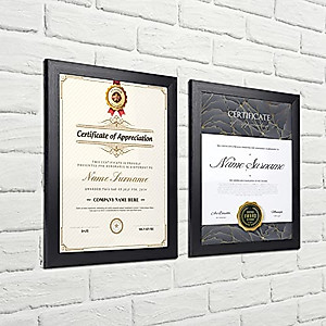 Giftgarden Black 8.5x11 Picture Frame Set of 12, Multi 8.5 x 11 Frames Bulk for Award Certificate Document Diploma, Wall or Tabletop Display