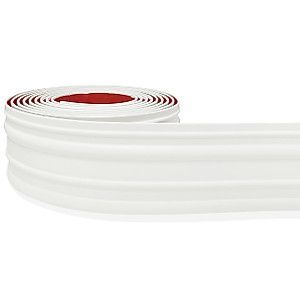 PRO FLEX White Vinyl Wall Base Decor, 6 inch X 20 ft Wall Base Trim with Super Strong Peel and Stick Adhesive Back - Flexible Self Stick Vinyl Wall Base - Easy Install Vinyl Floor
