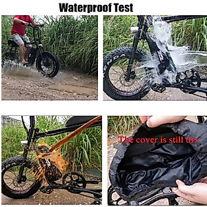 PANDA CYCLE Ebike Battery Case Bicycle Battery Protector Bag Anti Mud Cover Waterproof Dustproof Wear Resistant Frame Bag for Hailong Shark Dolphin Batteries
