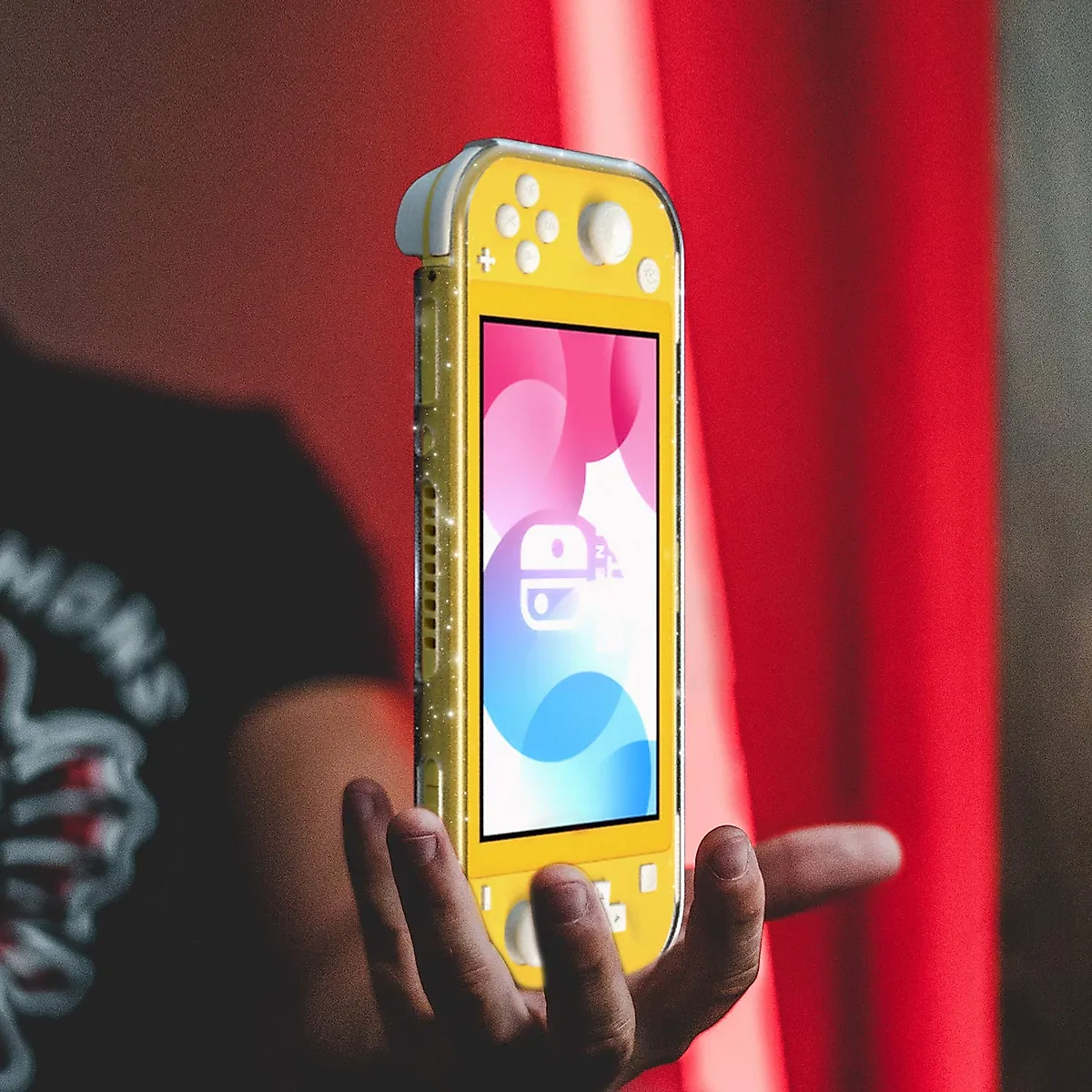 Switch lite Protective Case, Switch lite Clear Glitter Case, Shiny Sparkly Switch Lite TPU Cover - 1 Pack