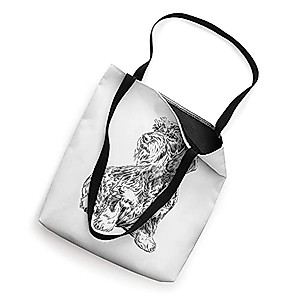Sitting Dog Wirehaired Dachshund Tote Bag