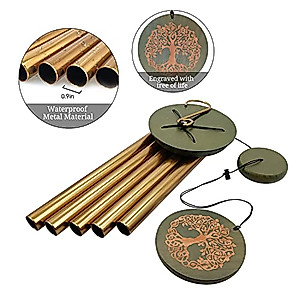 WindChimes Outdoor Deep Tone,Large Memorial Wind Chimes for Loss of Loved One Engrave Tree of Life,Sympathy Wind Chimes for Oouside, Gifts for Mother,Garden Home Yard Hanging Decor