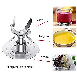 Replacement Parts Compatible with Oster Osterizer Blender Blade with Rubber Seal Gasket & 4902 Jar Bottom - 6 Point Fusion Blade 4980