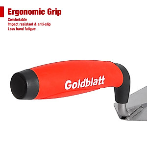 Goldblatt Industries Margin Trowel set, 6"X2" & 5"X2", Professional Masonry Flooring Tool for Concrete, Cement, Tile