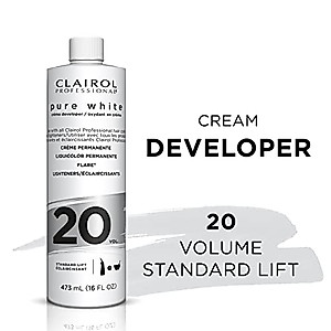 Clairol Professional Pure White 20 volume Crème Developer, 16 oz (Pack of 1)