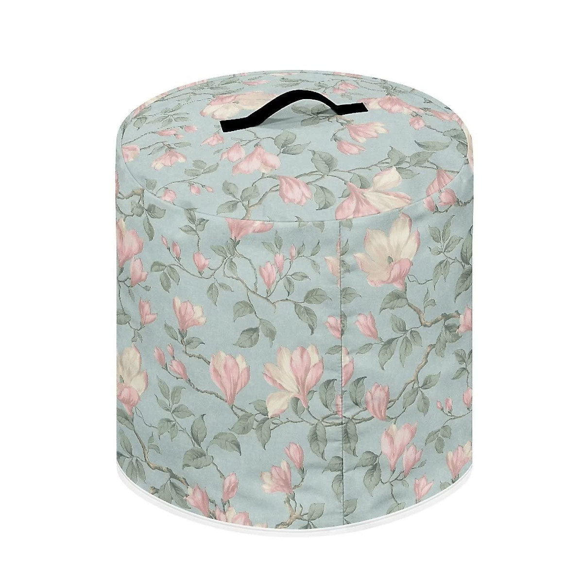 NETILGEN Dust Cover for 6 Quart Instant Pot and Extra Accessories, Dust Proof Easy to Clean Pressure Cooker Cover Electric Appliance Cover Air Fryer Accessories with Pockets, Magnolia Flower Pink