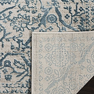 SAFAVIEH Princeton Collection 2' x 8' Blue / Beige PRN714M Vintage Distressed Runner Rug