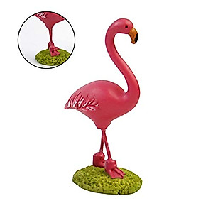 NOLITOY 1pc Birds Art Wedding Decor Plant Garden Figure Flamingo Small Terrarium Figurine Potted Plant Decoration Figurines Home Decor Cake Toppers Kids Decor Miniature Child Animal