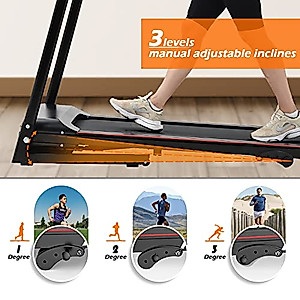 Treadmill,Treadmills for Home, 2.5HP Portable Foldable Treadmill with 15 Pre Set Programs and LED Display Panel