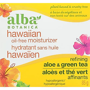 Alba Botanica Hawaiian Oil Free Moisturizer, Refining Aloe & Green Tea, 3 Oz