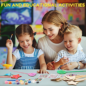 Pllieay Princess Fairy Wand Kit Includes 21 Unfinished Wooden Princess Wands Gem Stickers Ribbons and Paint, DIY Princess Wand Crafts for Princess Party Favors Fairy Birthday Party