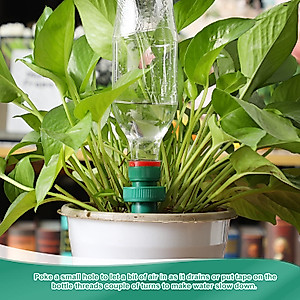 Bottle Adapter Self Watering Spikes, Terracotta Plant Watering Spikes Self Watering Spikes to Use with Cola Bottles Houseplant Watering Stakes Automatic Irrigation System(White,15 Pack)