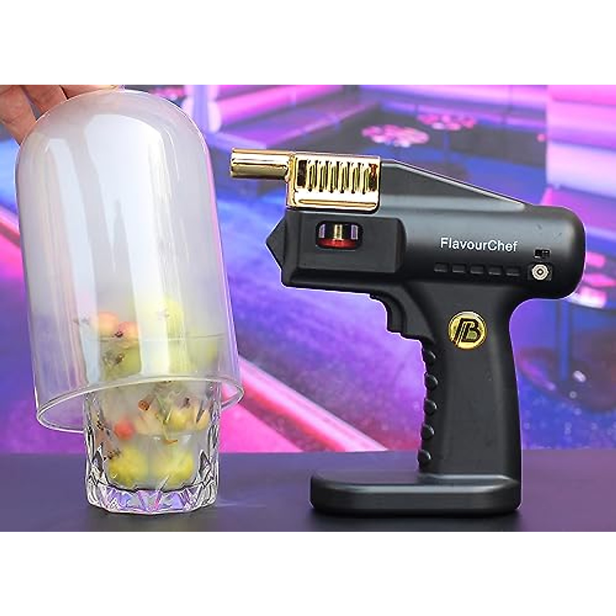 Smoke Generator Tool, Handheld Smoked Bubble Gun, No Open Flame Required, Smoking Gun, Kitchen Food Smoker, multi-colored