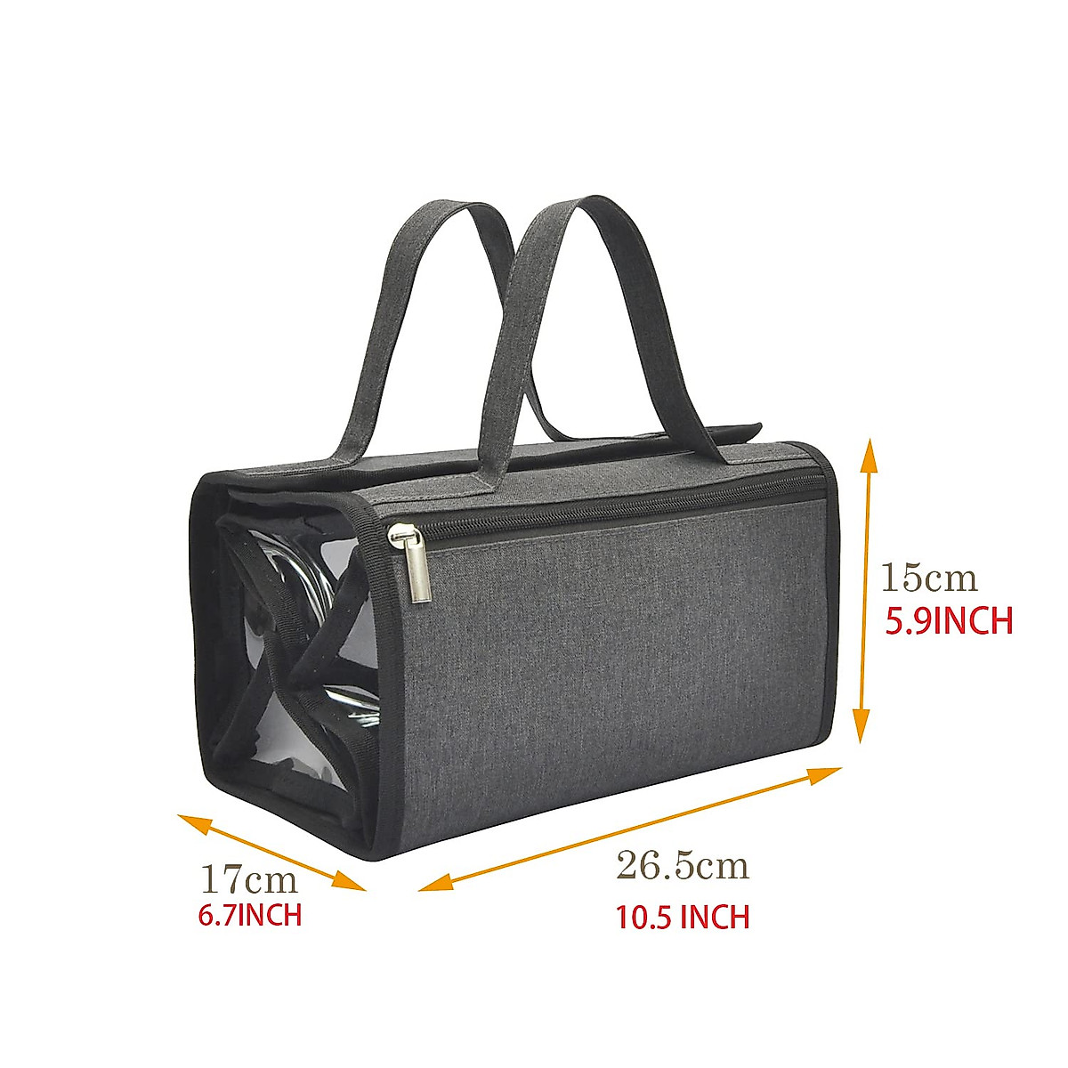 Jula Vance Large Capacity Hanging Eco Polyester Travel Toiletry Bag Makeup Cosmetic Bag 4-in-1 Roll-Up Make Up Storage Organizer With 4 detachable Removable Zipper Clear TPU Pouches & Hook