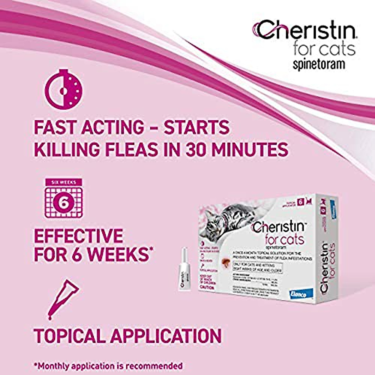 Cheristin Cat Cheristin Cat Flea Treatment & Prevention for Cats | 1 Topical Dose Provides Up to 6 Weeks of Coverage | 1 ct.
