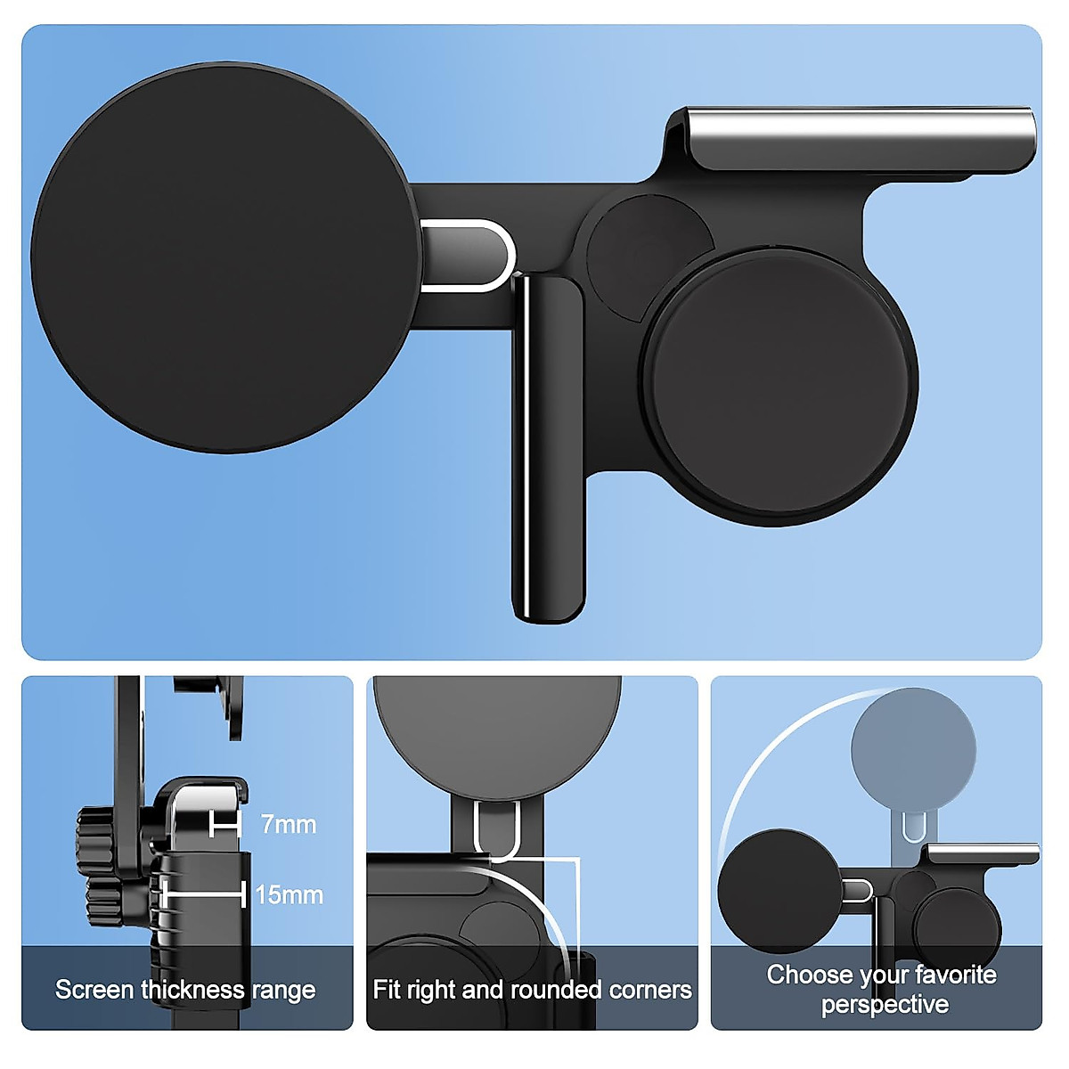 Tesla Model 3/Y/X/S Phone Mount Holder, Magnetic Phone Mount for iPhone 15 14 13 Series and All Phones with MagSafe Case, Tesla Model Y/3 Accessories, Phone Holder No Glue Marks for Most Car Screens