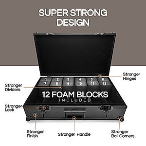 Hard Storage Case for 250+ Graded Cards Slabs | Designed for PSA, BGS, CGC, Toploaders, One-Touch, etc. | Strong Protection, Lockable Box with Foam Blocks