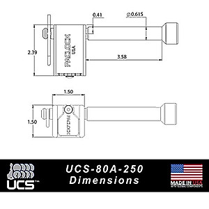 PACLOCK | UCS-80A-250 | Trailer Hitch Lock | Trailer Accessories | Anodized Aluminum | 6 Pin Cylinder | High Security | Hidden Shackle