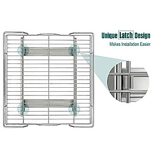 OCG Pull Out Drawer Cabinet Organizer（20" W x 18" D x 16.4" H, 2 Tier Heavy Duty Slide Out Kitchen Cabinet Storage Shelves, Sliding Drawer for Cabinet, Wire Frame, Chrome Finish