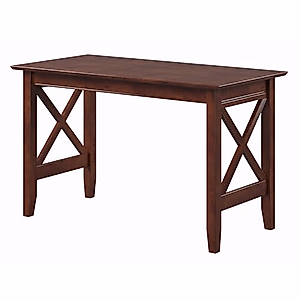 Multi-Purpose Desk, Writing Desk, Craft Table, Work Table, Computer Desk, Solid Wood, Brown