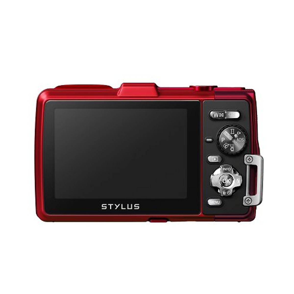 Olympus Stylus TG-830 iHS Digital Camera with 5x Optical Zoom and 3-Inch LCD (Red) (Old Model)