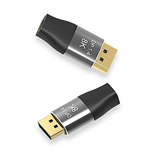 CABLEDECONN Mini DP Female to DisplayPort Male 8K Extension 5cm Converter 8K(7680x4320)@60Hz 4K@144Hz DisplayPort 1.4 Bi-Directional Transmission DisplayPort to Mini DisplayPort 8K Cable