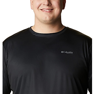 Columbia Men's Standard Terminal Tackle PFG Fish Flag LS, Black/Graphite, Medium