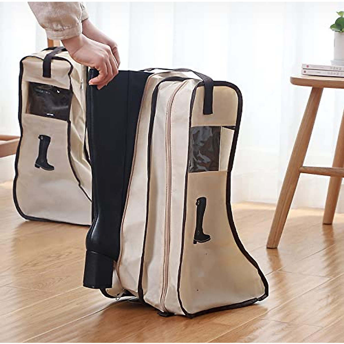 WITERY Boots Shoe Bag Travel Organizer Storage Cube-Portable Waterproof Shoe Bags Organizer Dust Cover Protector Bag Under Bed Wardrobe Organizer