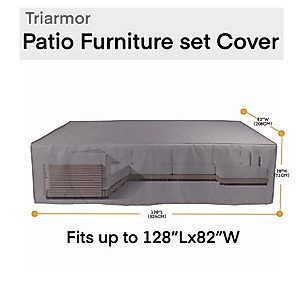 Triarmor 128 Inches Patio Furniture Cover Waterproof Outdoor Furniture Set Cover