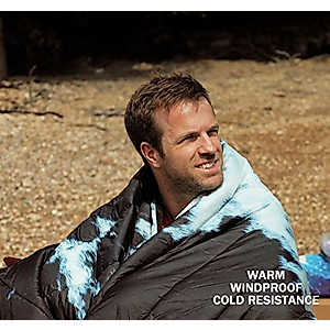 Bedvcaty Camping Blanket, Puffy Waterproof Travel Blanket, Warm Cozy Picnic Blanket, for Outdoors, Travel, and Mountain.(Cow, 78" x 56")