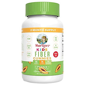 Fiber Gummies for Kids & Kids Multivitamin Gummies Bundle by MaryRuth's | Fiber Supplement with Prebiotics | Gut Health & Digestion Support | 3g Fiber per Gummy | Immune Support | Vegan | Non-GMO.