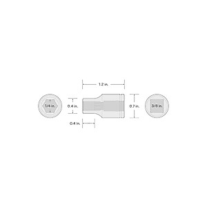 TEKTON 3/8 in. Drive x 1/4 in. Magnetic Hex Bit Holder Socket | SHA15402