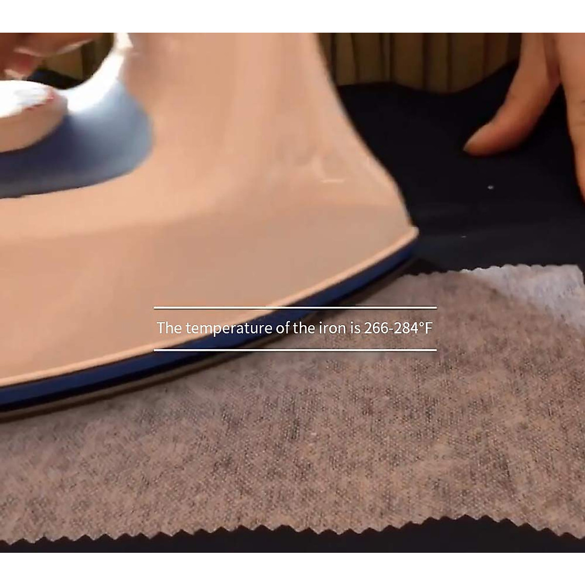 Non-Woven fusible Interfacing Lightweight Single-side Iron On White,39.37"x10.93 Yard