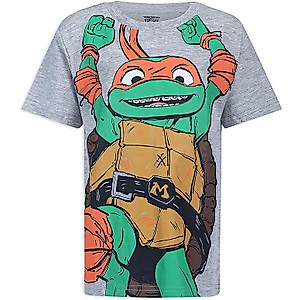 Nickelodeon Teenage Mutant Ninja Turtles Boys 4 Pack Short Sleeve T-Shirts for Big Kids