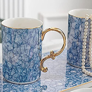 YAYA2021-SHOP Soap Bottles European Style Bathroom Accessories Set Ceramic 6-Pieces Bath Sets Includes Soap Dispenser Toothbrush Holder Tumblers Soap Dish and Tray, Gold Rim Soap Dispenser