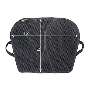 Skwoosh Travel Seat Pad Cushion - Gel, mesh Fabric, Foldable, Handles, Waterproof, Lightweight - for Travel, Pilots and Office - Command Pilot