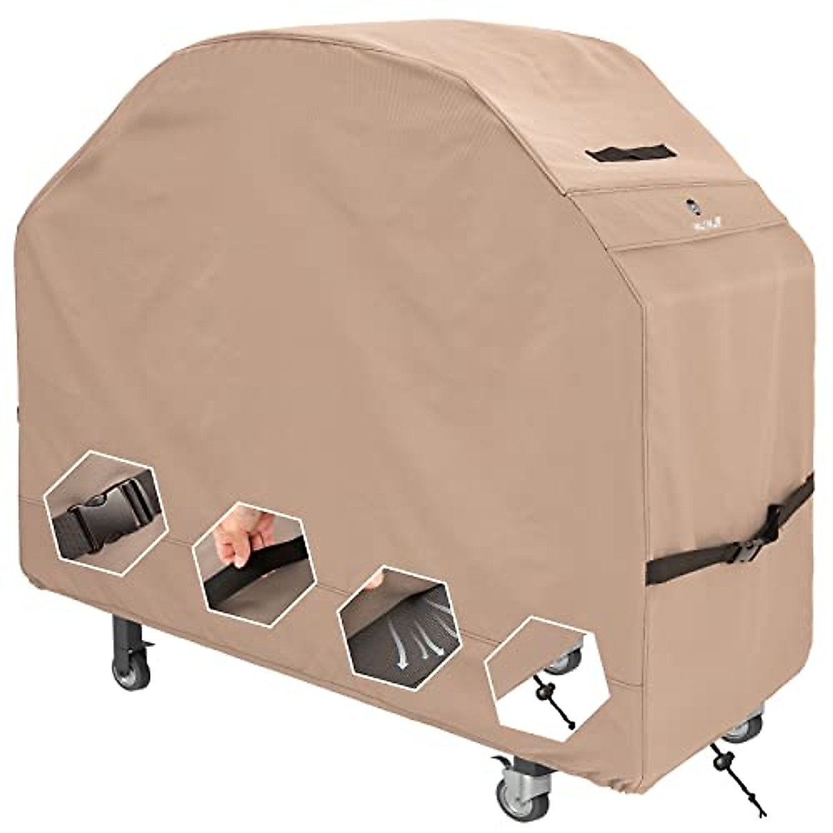 WEIMELL 800D BBQ Grill Cover for Outdoor Grill,58 Inch BBQ Covers Waterproof Heavy Duty,Gas Grill Covers for Outside,Barbeque Grill Cover for Weber,Char-Broil,Genesis,Brinkmann,Dyna-glo Nexgrill