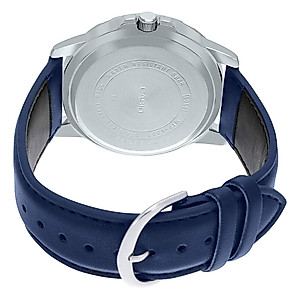 Casio MTP-VD01L-2BV Men's Enticer Blue Leather Band Blue Dial Casual Analog Sporty Watch