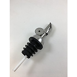 Weighted Stainless Steel Flip Top Lid Liquor Wine Free Flow Bottle Pourer Dispenser Olive Oil Pour Spouts (12-Pack)