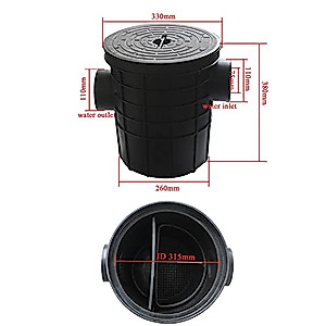 Kitchen grease trap underground HDPE commercial grease strainer and container separator oil interceptor tank for sink