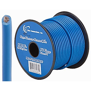 Audiopipe One roll 14 GA Gauge 100 feet Blue Car Audio Home Primary Remote Wire